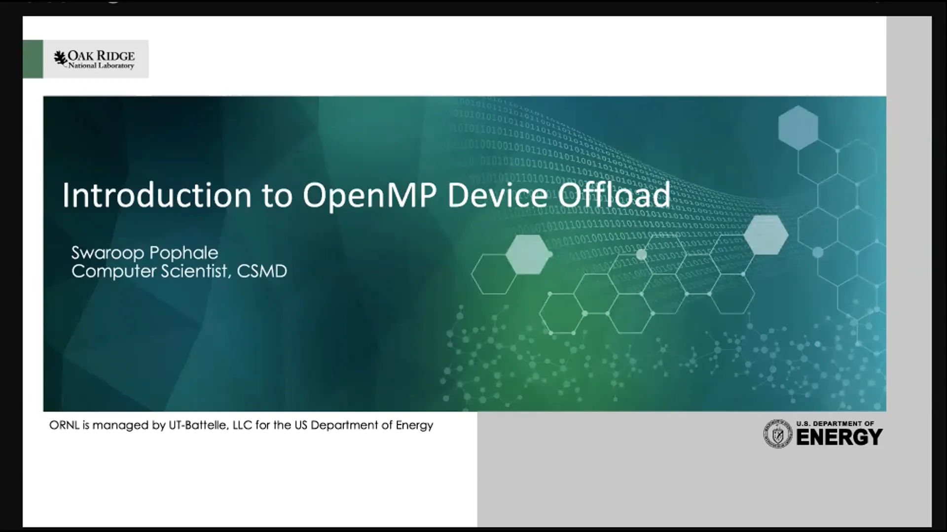 OpenMP Offload Basics 2022 on Vimeo