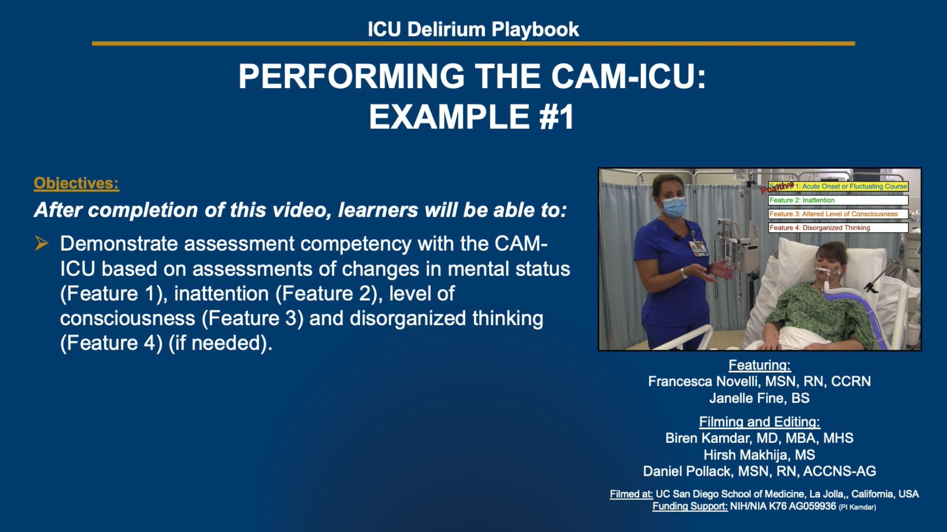 Performing the CAM-ICU: Example #1 on Vimeo