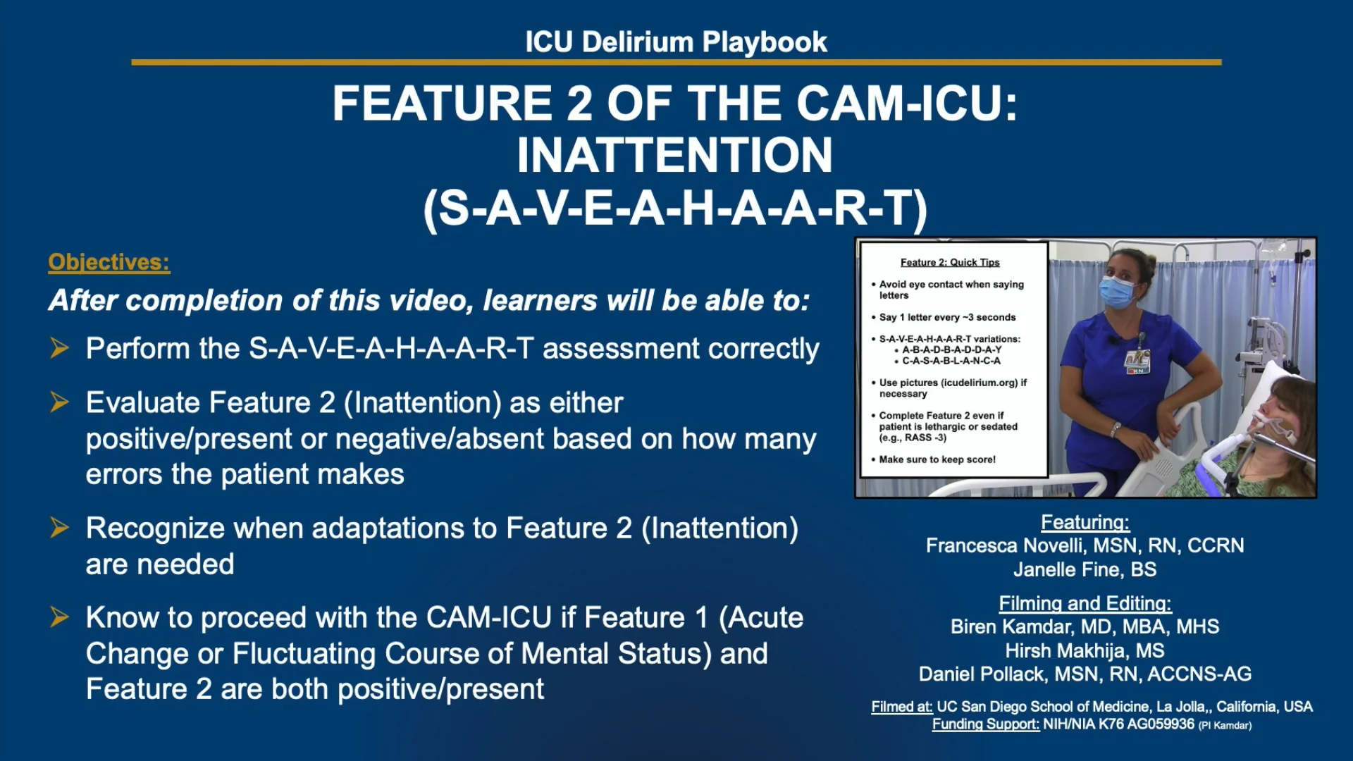 CAM-ICU: Feature 2 (Inattention) on Vimeo