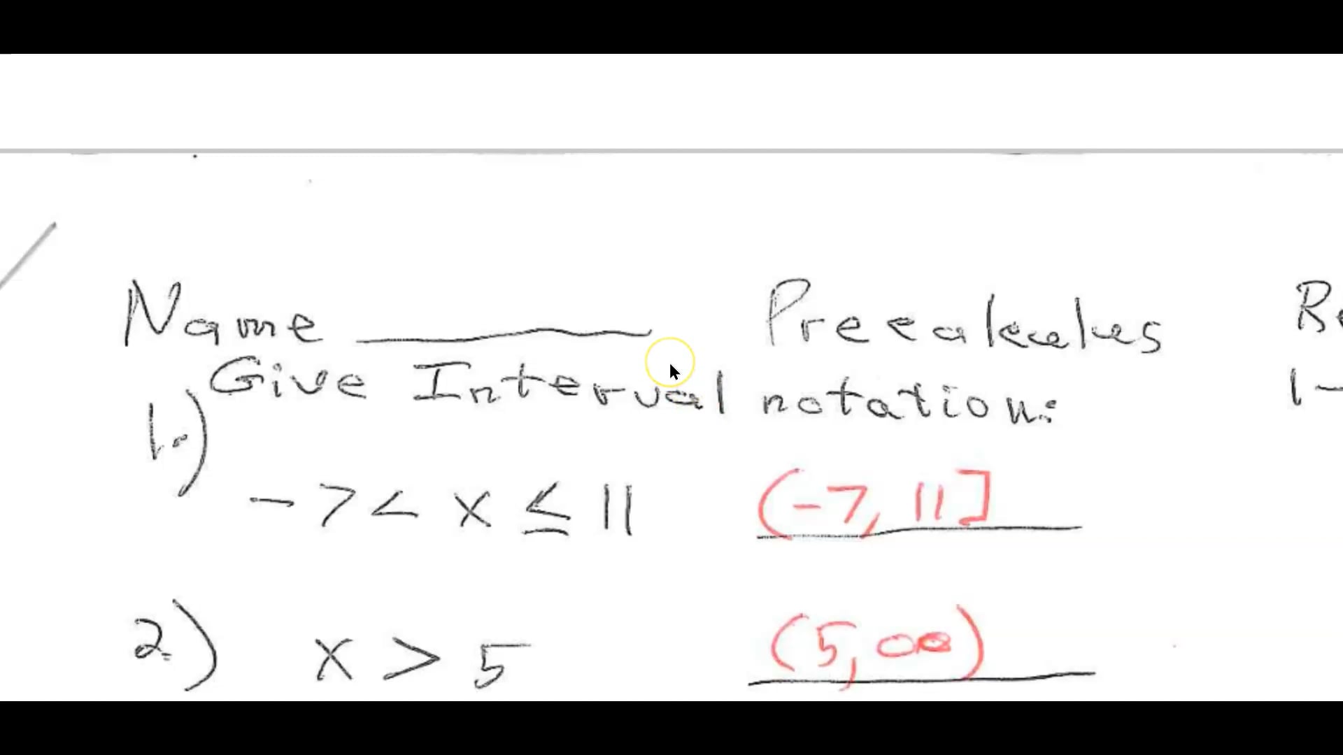 Precal 1-1,2 review worksheet for quiz corrected on Vimeo Precal 1-1,2 review worksheet for quiz corrected on Vimeo