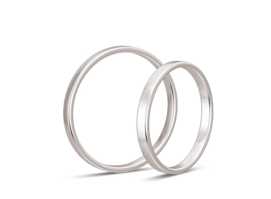Gifteringer i hvitt gull 14 kt, 2.5 mm. PROFIL LIGHT - 4804410 on Vimeo