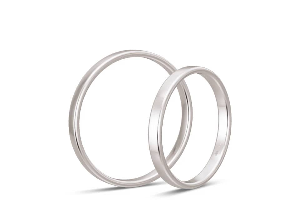Gifteringer i hvitt gull 14 kt, 2.5 mm. PROFIL LIGHT - 4804410 on Vimeo