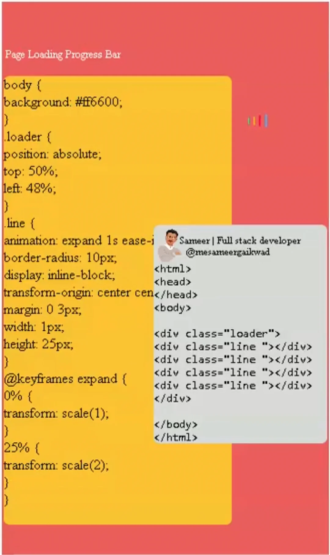 Website page loading css on Vimeo