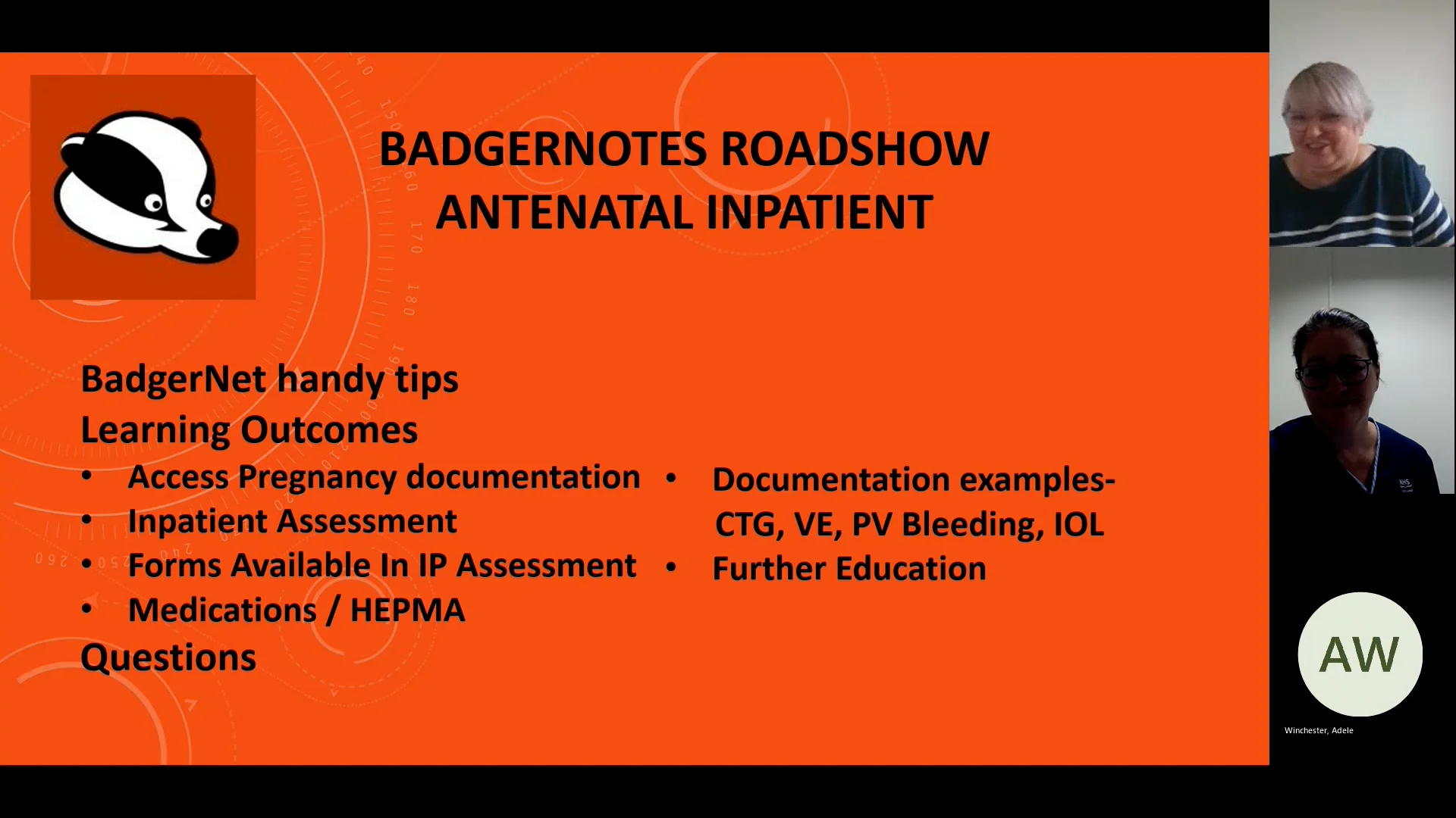 Badger notes roadshow antenatal documentation 240822.mp4 on Vimeo