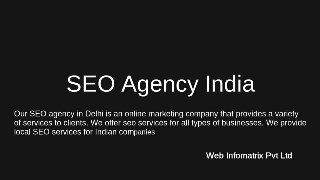 Seo agency India on Vimeo