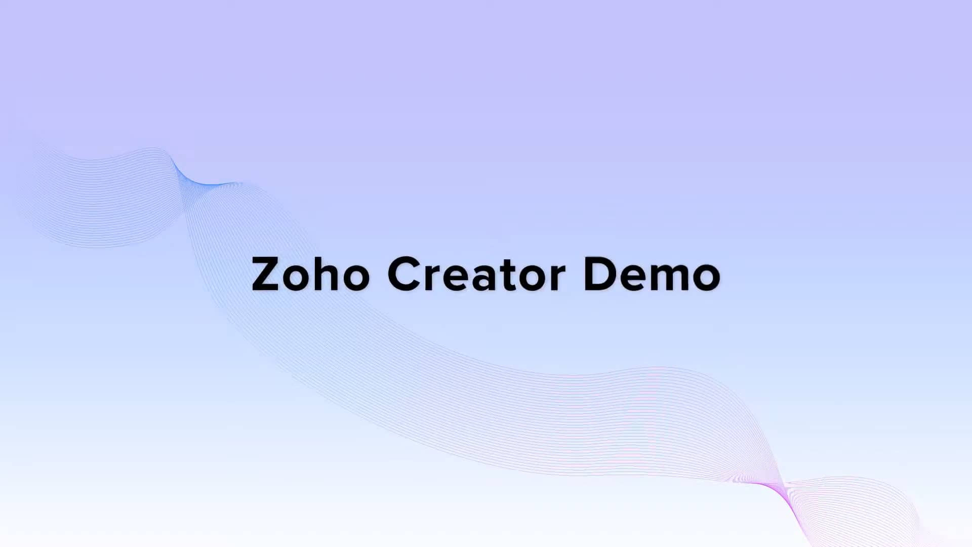 Zoho Creator Demo ｜ Learn how to build an app quickly - Web and Mobile App Development on Vimeo