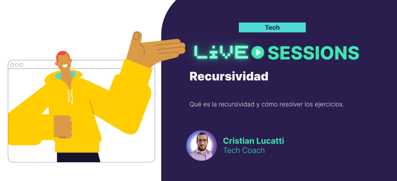 Tech Session con Cristian Lucatti | Viernes 25/02/22 | Recursividad: concepto y ejercicios de ...