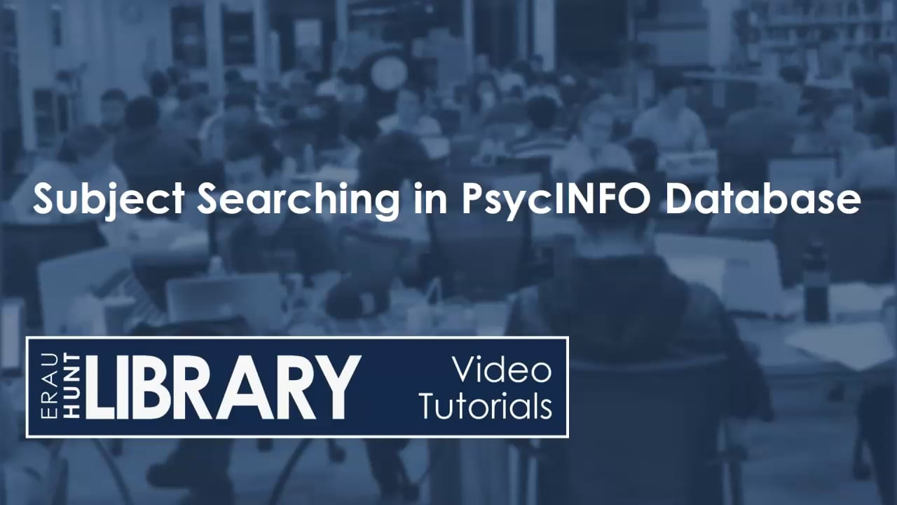 Subject Searching in PsycInfo Database on Vimeo