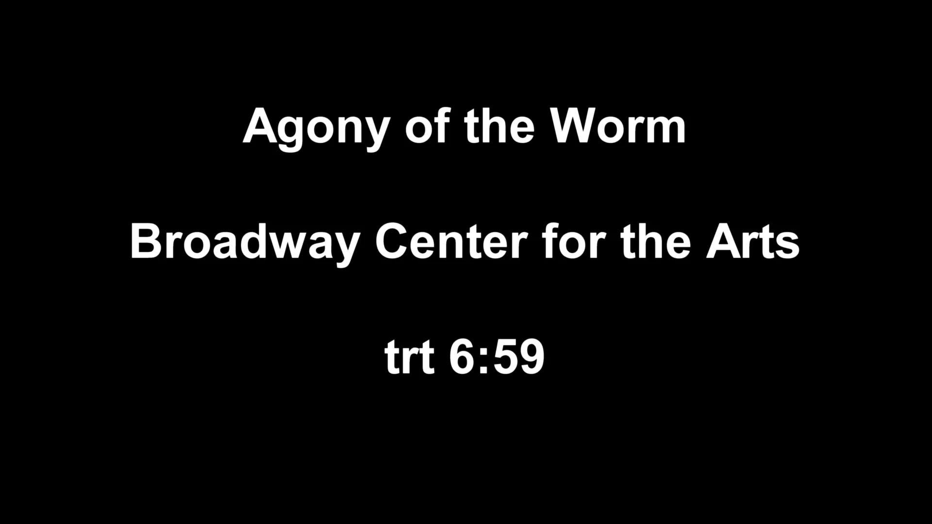 Agony of the Worm - Knoxville Film Festival on Vimeo