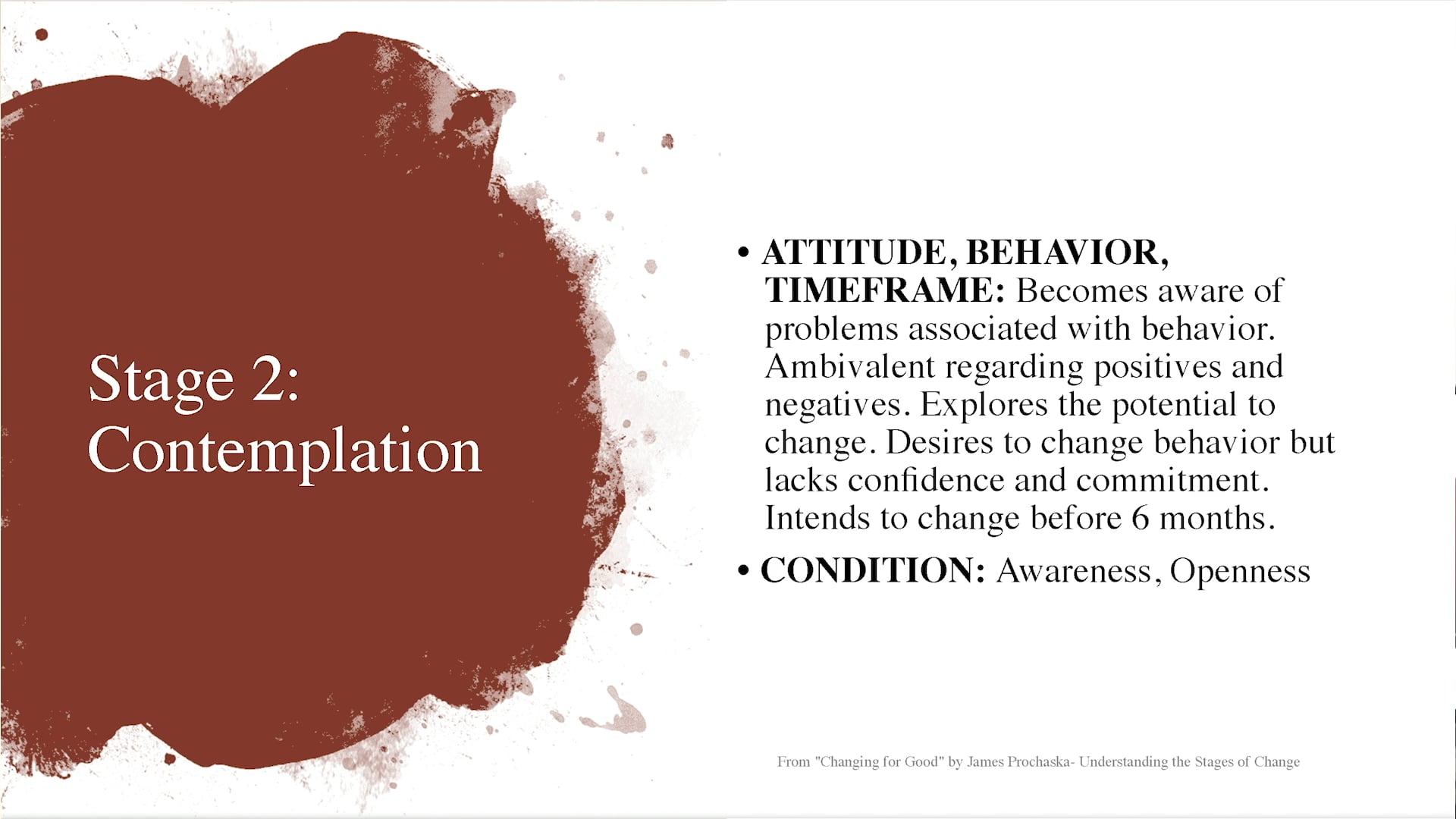 CRAFT Section 5 Stages of change Contemplation on Vimeo