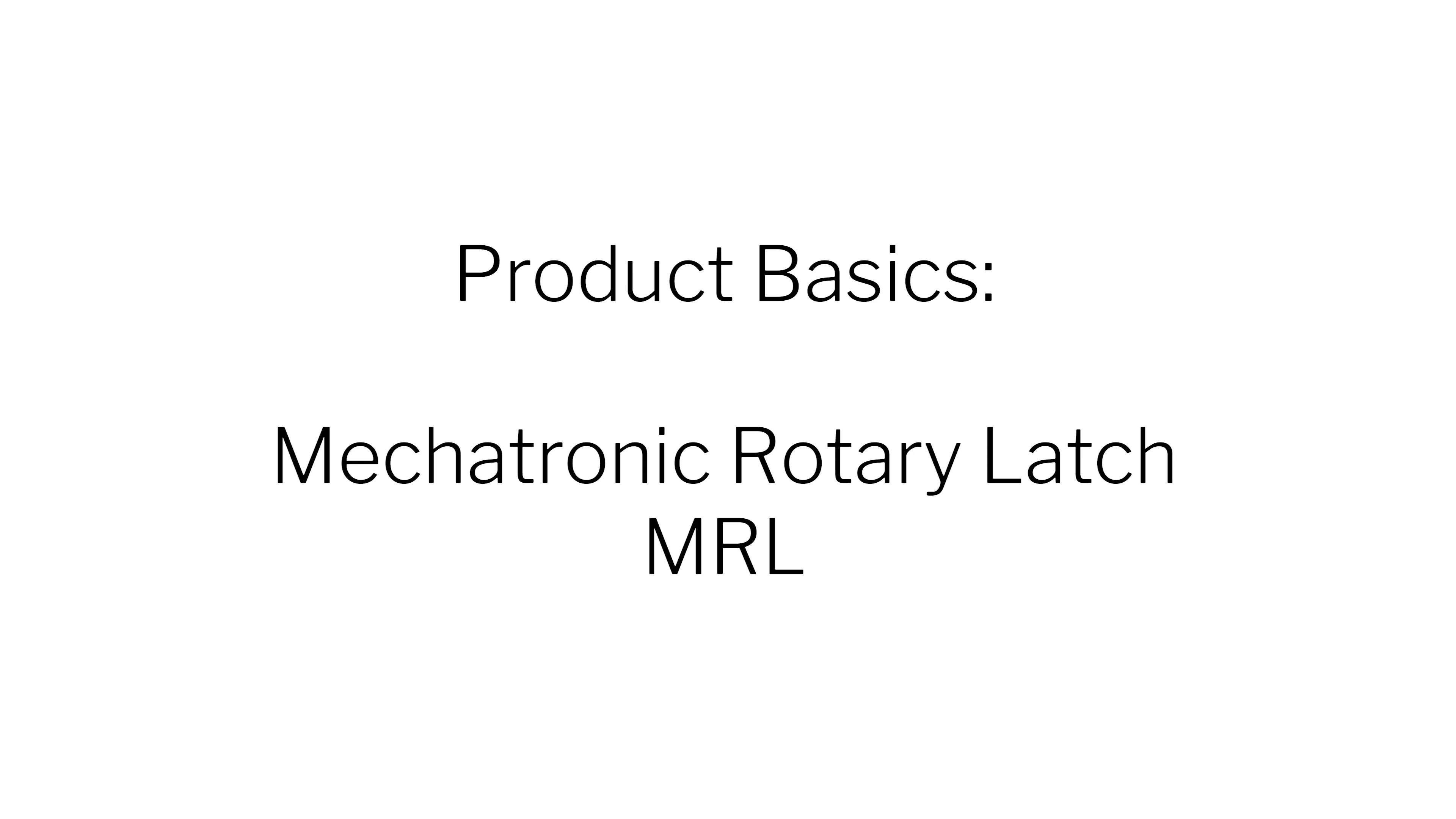 VECTOR™ Mechatronic Rotary Latch on Vimeo