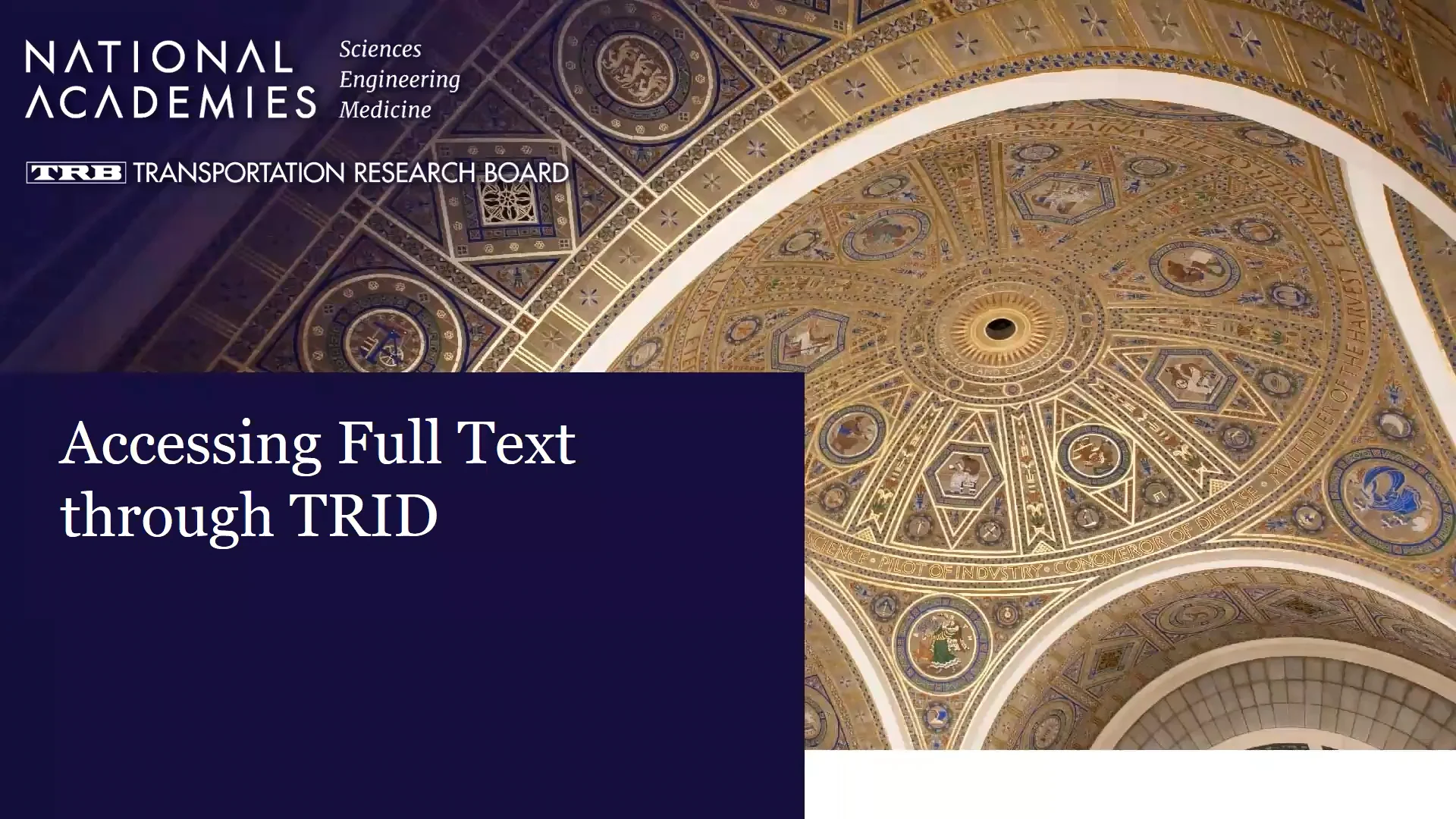 Accessing Full Text through TRID