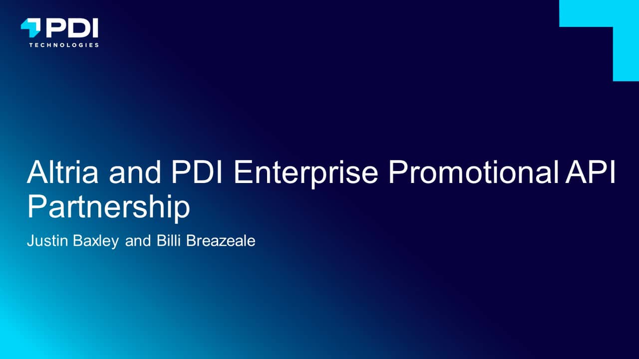 Altria and PDI Enterprise Promotional API Partnership on Vimeo
