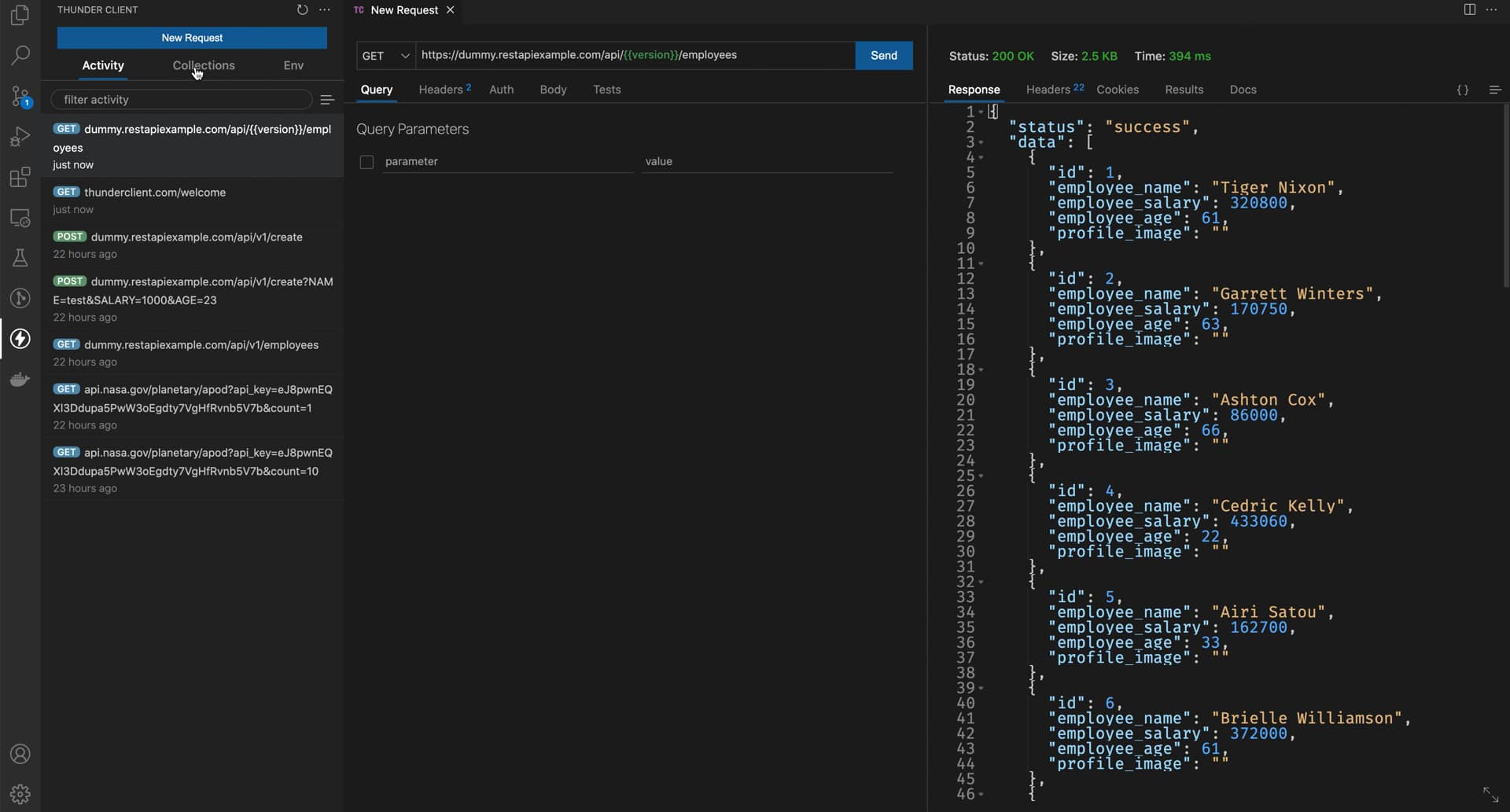Run collection in thunder client [VSCode] on Vimeo