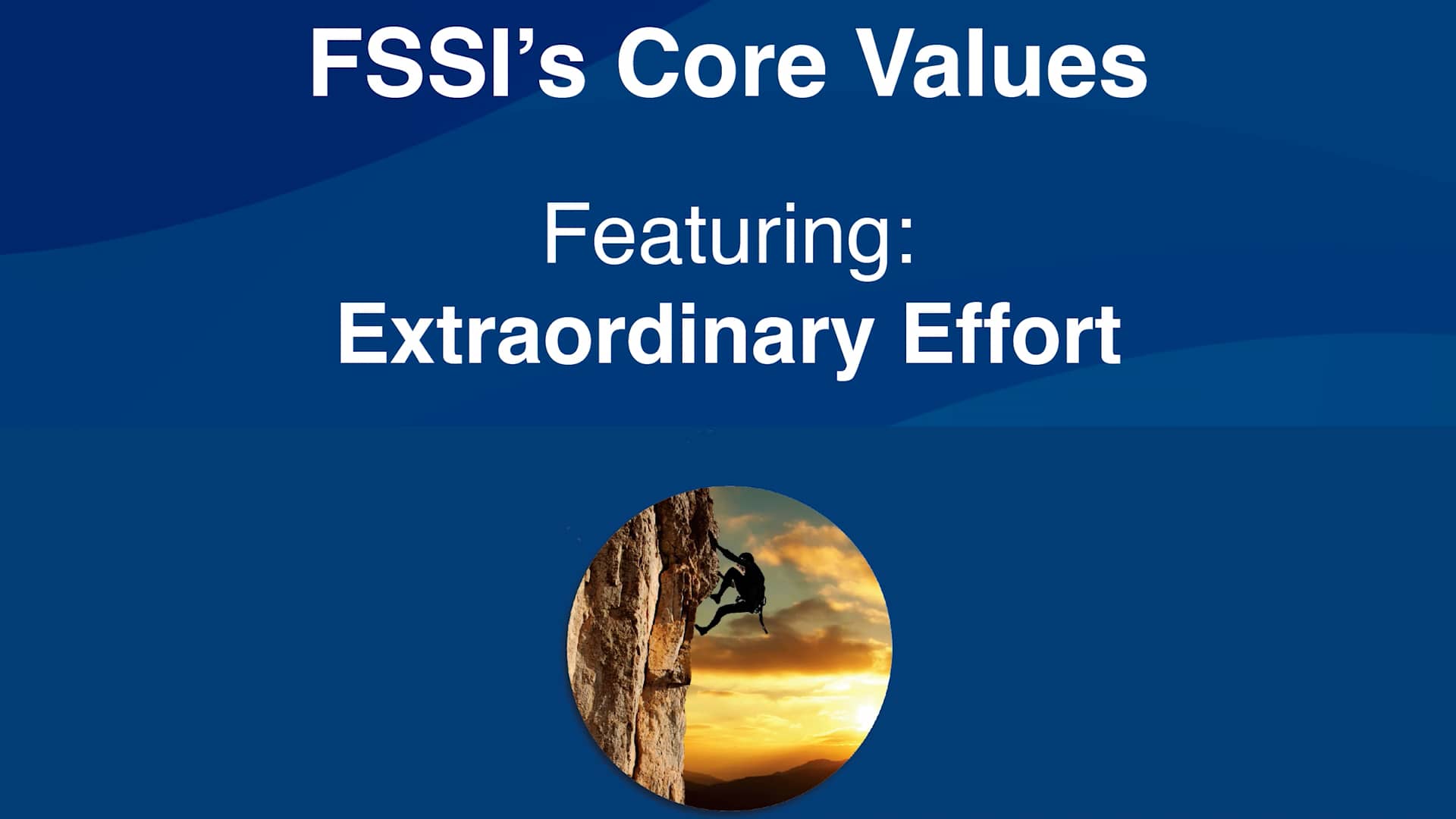 FSSI's Core Values on Vimeo