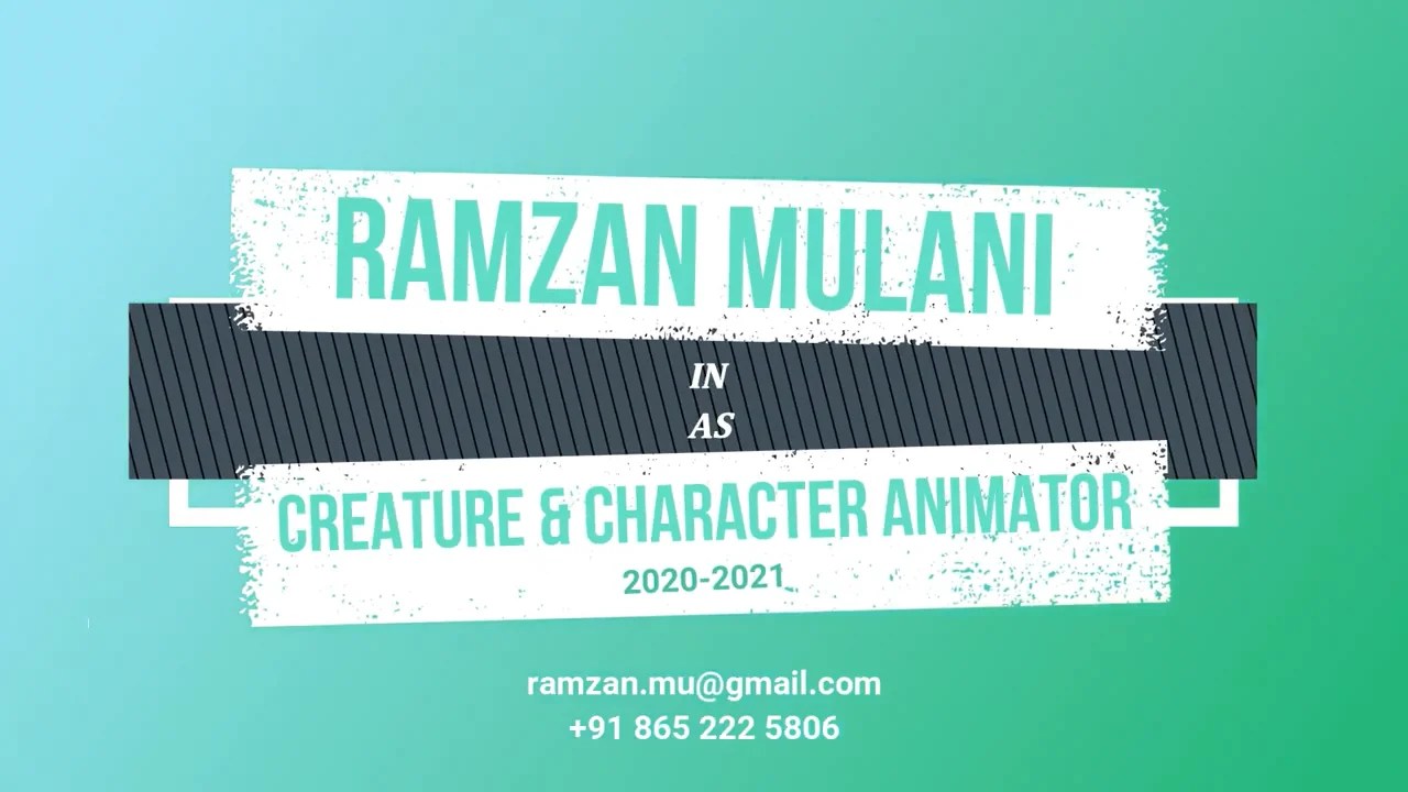 Ramzan Mulani animation reel.mp4 on Vimeo