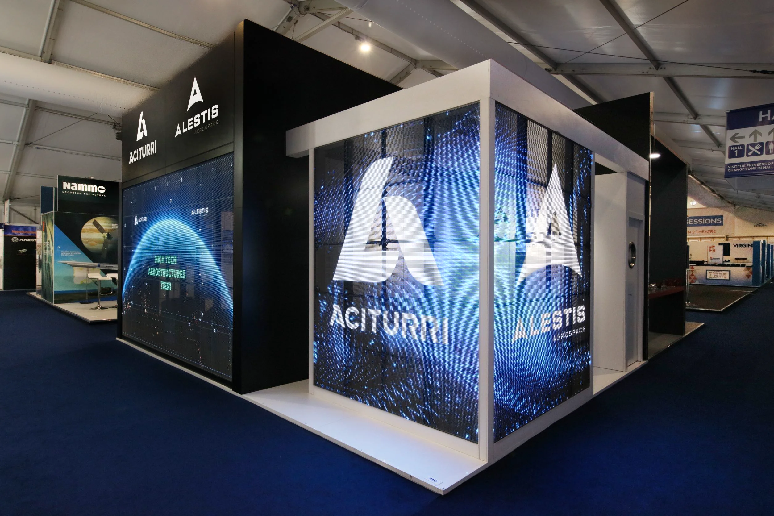 Transparent LED modules for walls and dividers