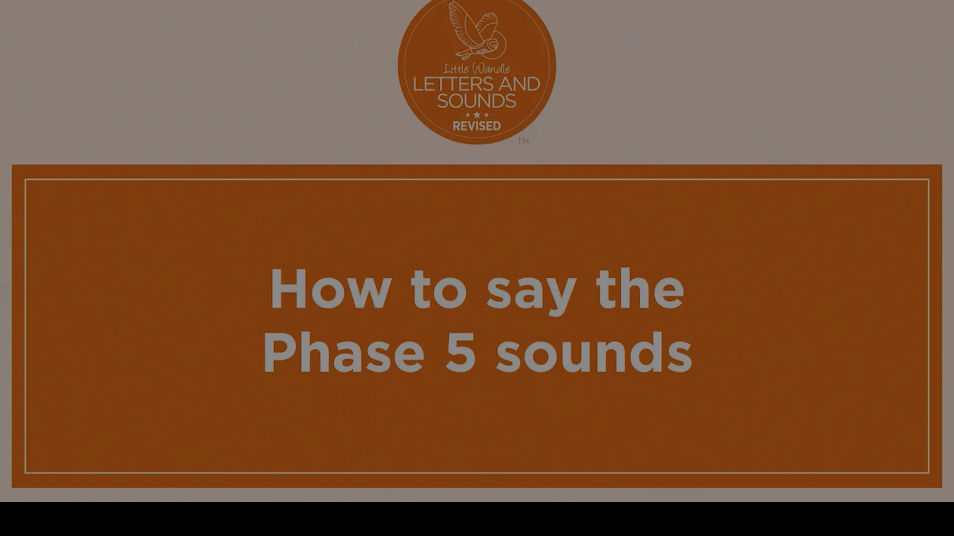 How to say Phase 5 sounds
