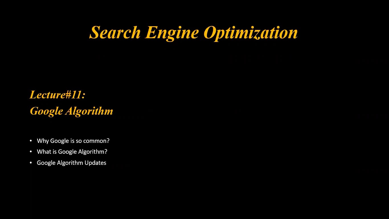 M11-01-Google Algorithm on Vimeo