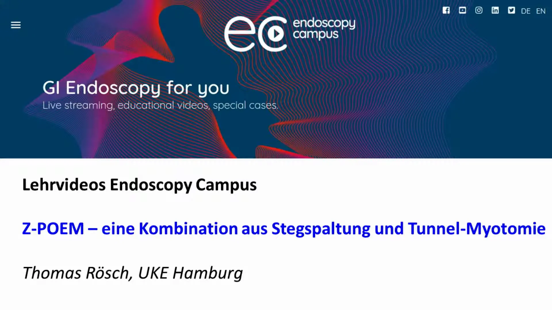 Z-POEM - eine Kombination aus Stegspaltung und Tunnel-Myotomy