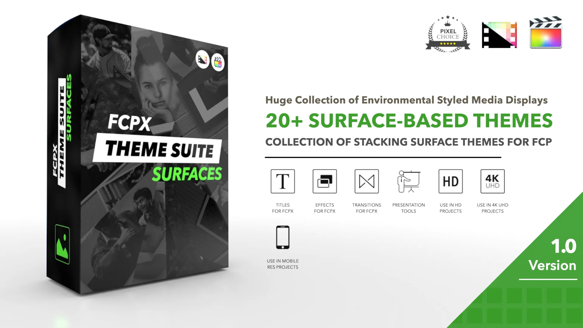 FCPX Theme Suite Surfaces - Collection of Surface Based Themes for FCPX - Pixel Film Studios on ...