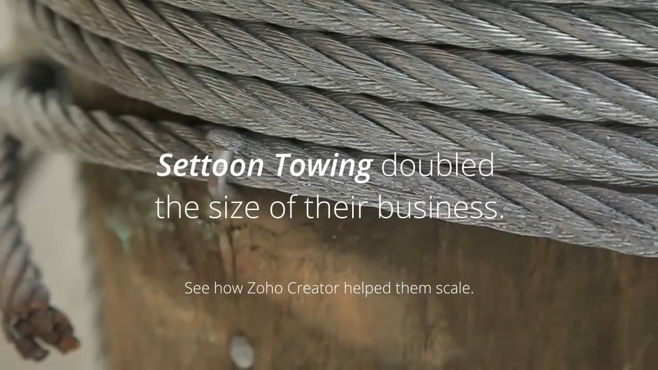 Zoho Creator： Settoon Towing Doubles Its Business on Vimeo