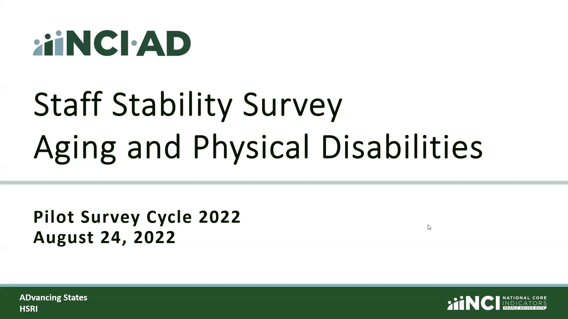 Staff Stability Survey Aging and Physical Disabilities on Vimeo