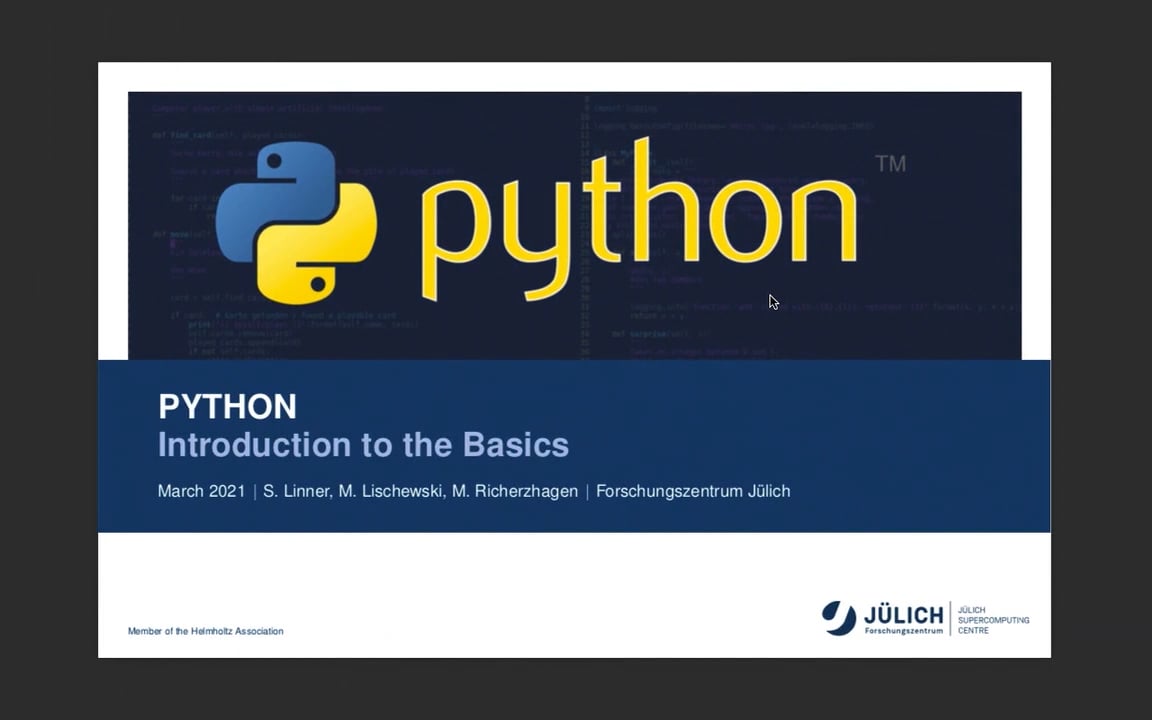 M1-01-Introduction to Basics of Python on Vimeo