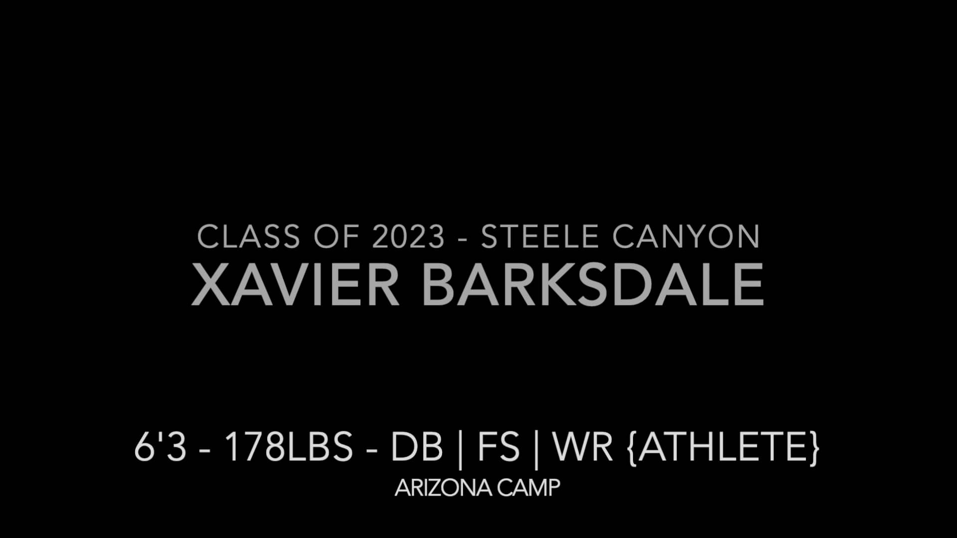 Xavier Barksdale ⭐️⭐️⭐️ Arizona Camp Drills on Vimeo