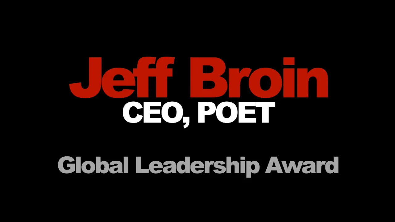 Global Bioeconomy Leadership Award, Jeff Broin, CEO, POET at ABLC