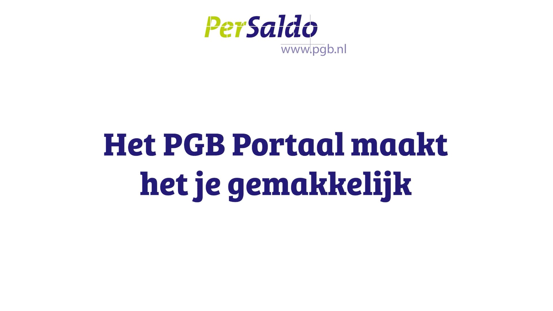 Per Saldo -voorlichter Margot Bos over het PGB Portaal on Vimeo