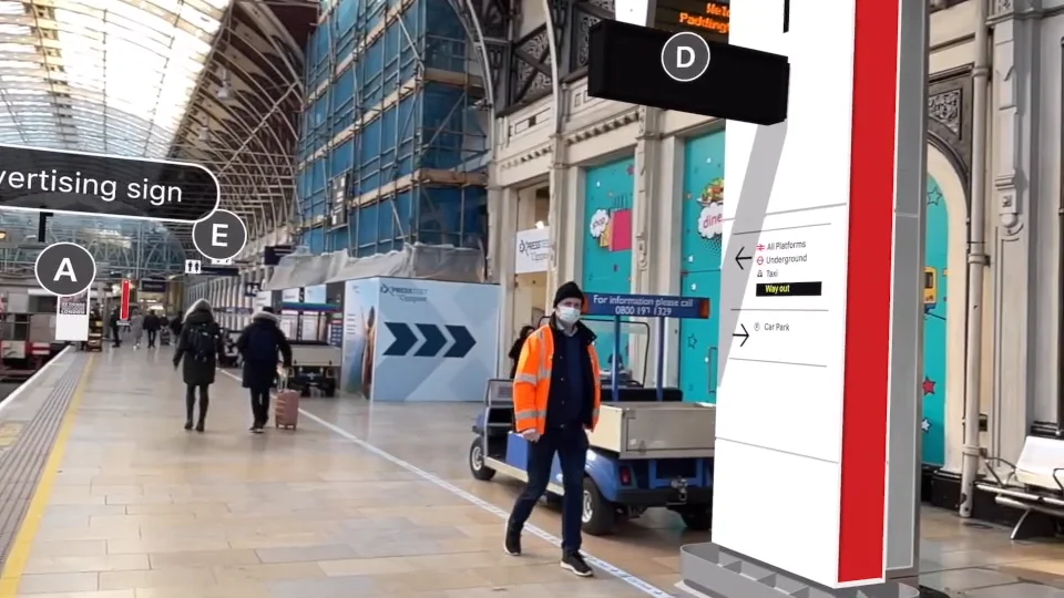 Augmented Reality Wayfinding at Paddington Station.mp4 on Vimeo