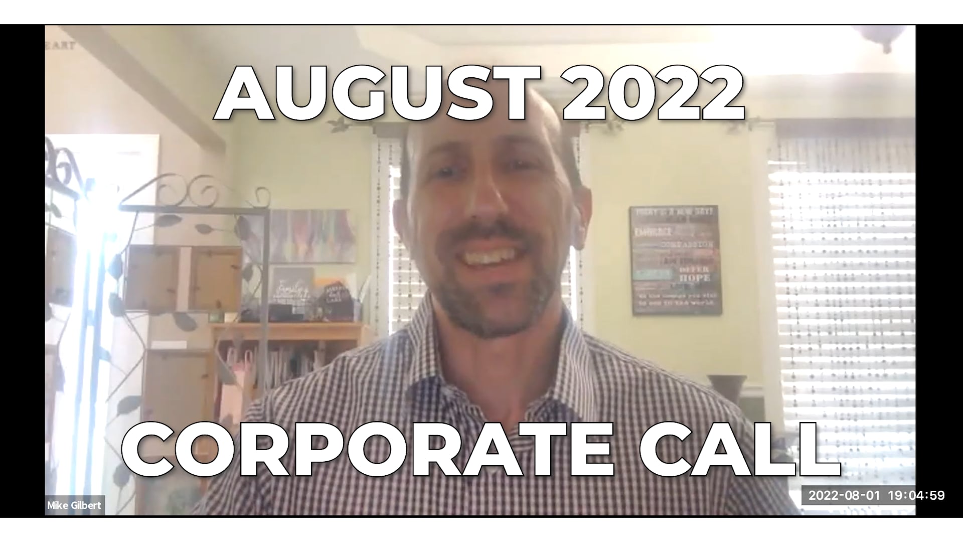 August Corporate Call 2022 on Vimeo