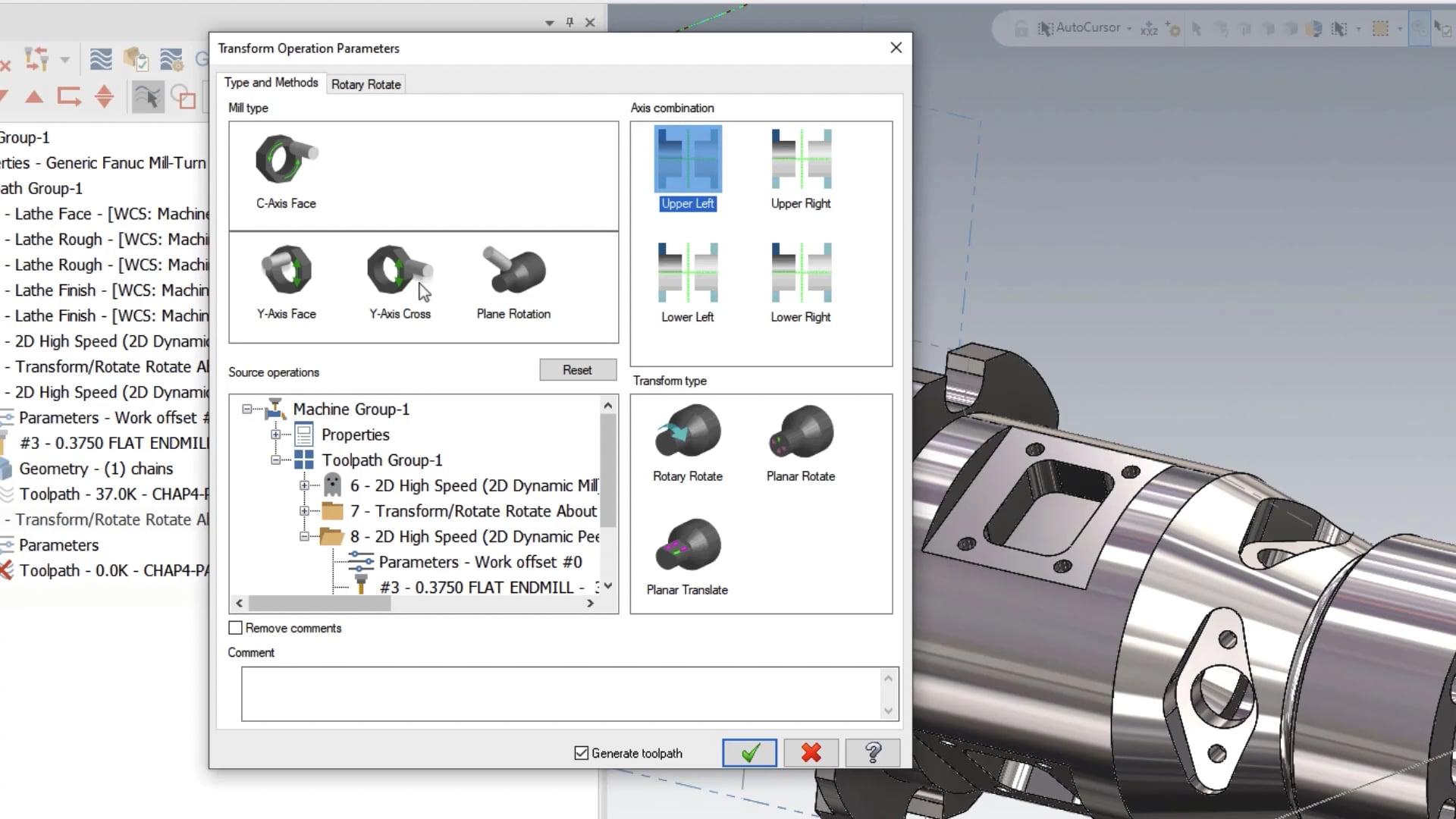 Mastercam 2023 Library - Toolpath Transform part 8 - Mill-Turn Mastercam 2023 Library - Toolpath Transform part 8 - Mill-Turn