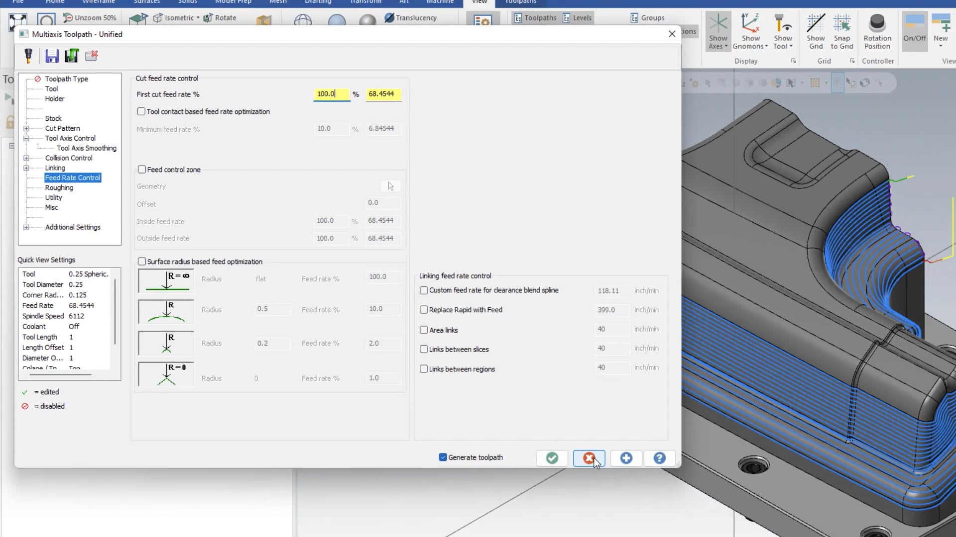 Mastercam 2023 Library - Feed Rate Control page Mastercam 2023 Library - Feed Rate Control page