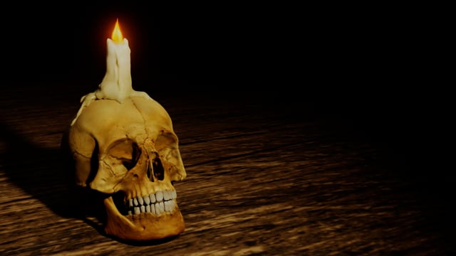 Skull, Candle, Candlelight. Free Stock Video - Pixabay