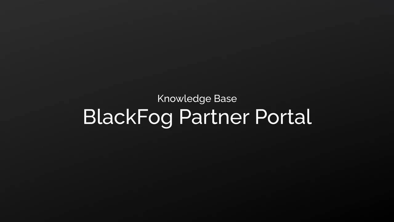 BlackFog Partner Portal on Vimeo