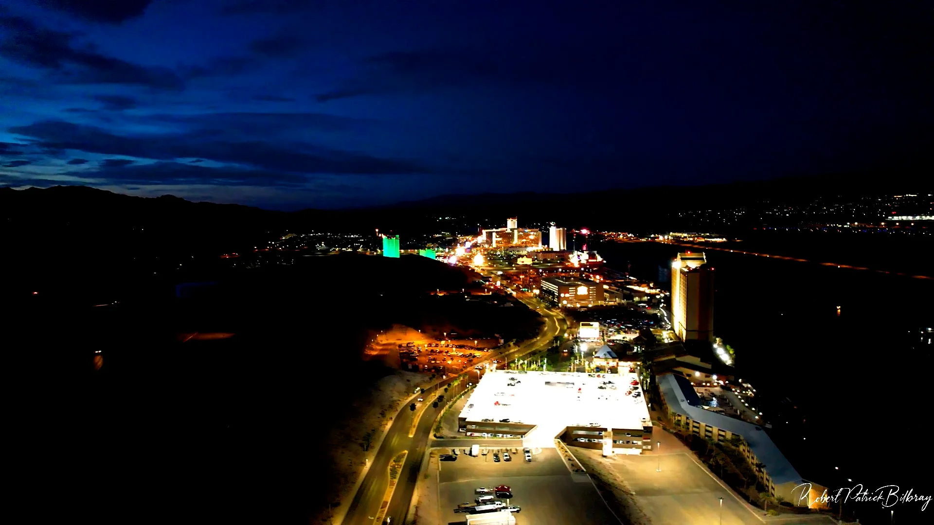 A Peaceful Twilight evening over Casino Drive, Laughlin, Nevada on Vimeo