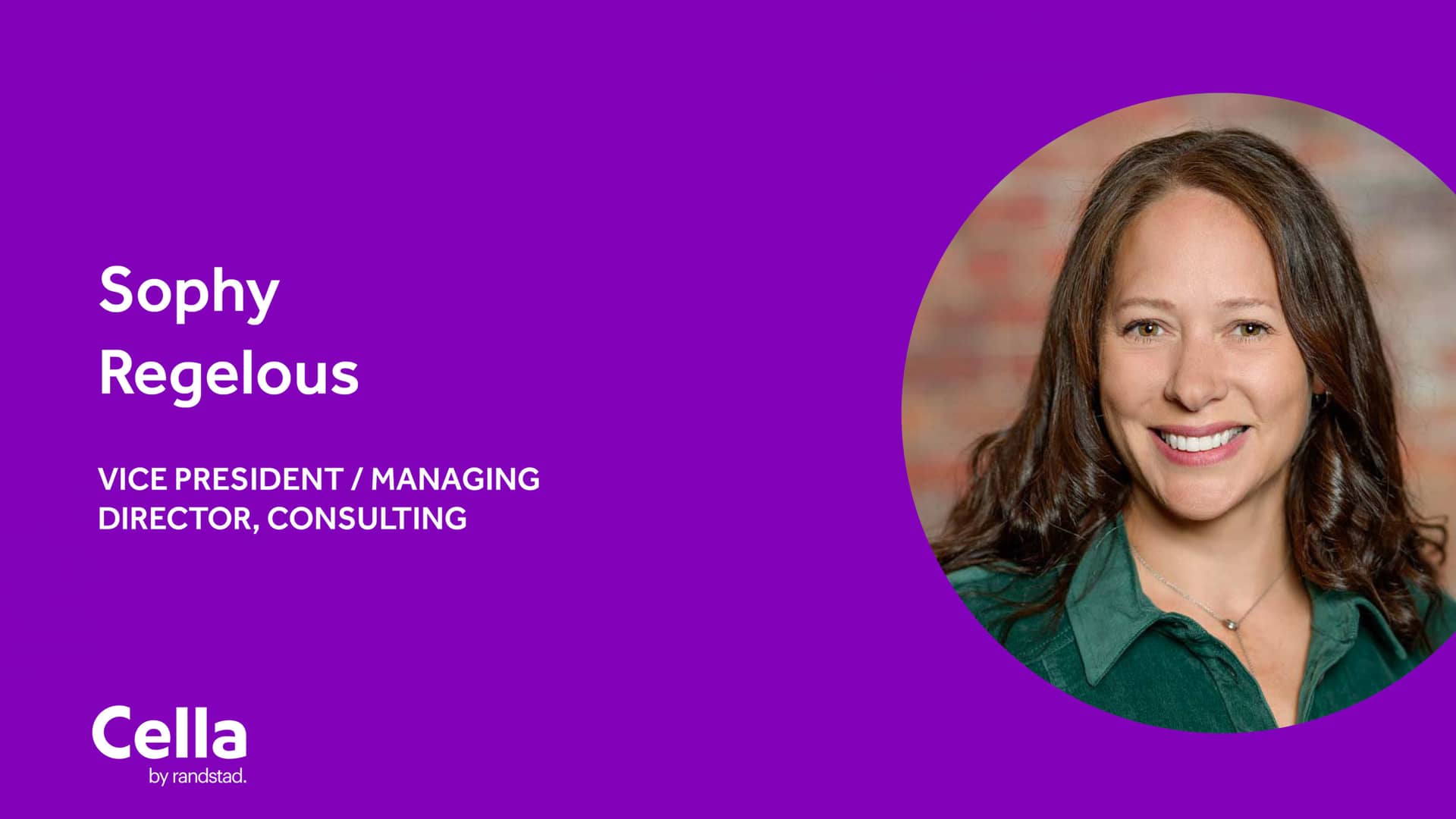 Sophy Regelous, VP of Consulting on Vimeo