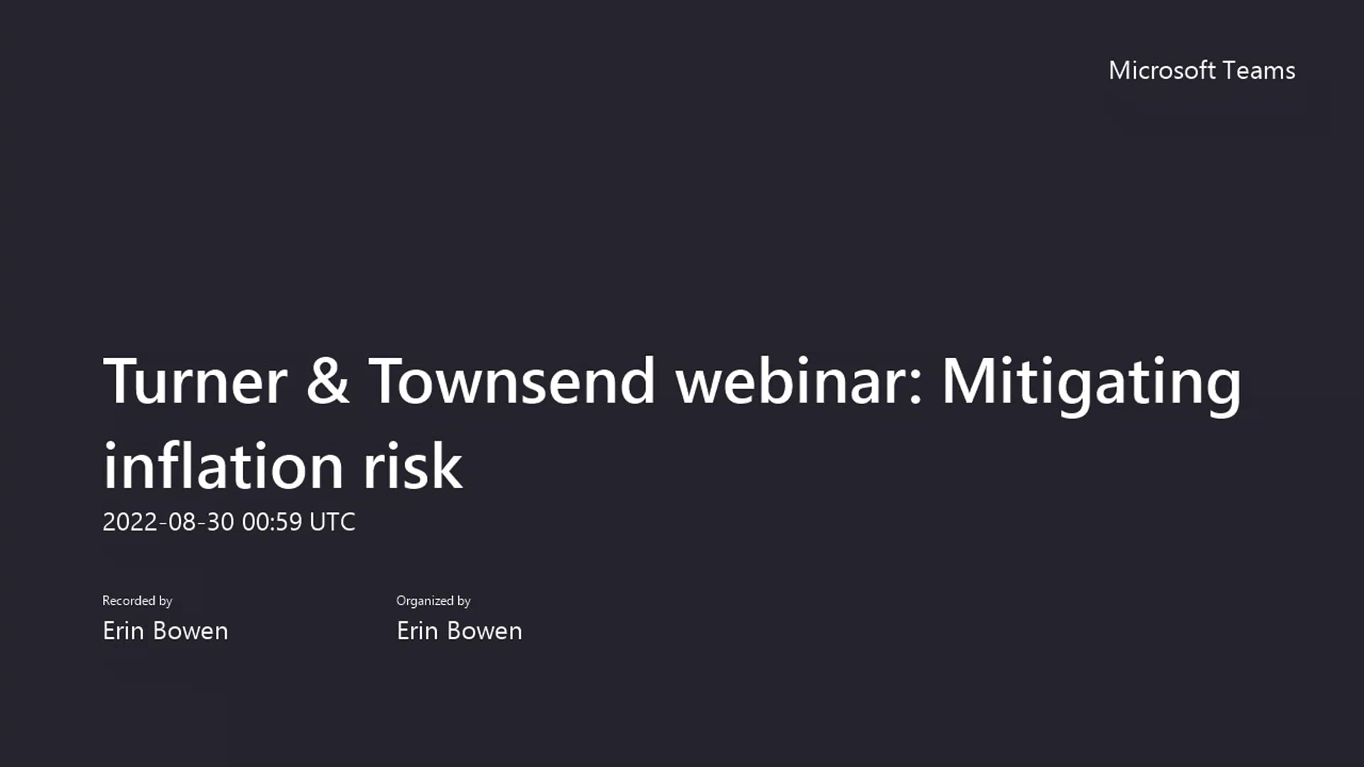 Mitigating inflation risk webinar on Vimeo