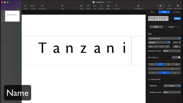 visual fonts on Vimeo