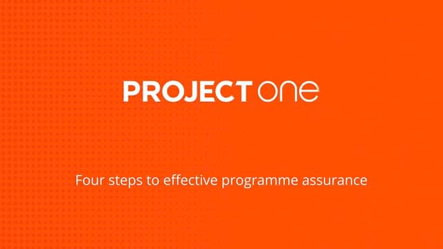 Four steps to effective programme assurance on Vimeo