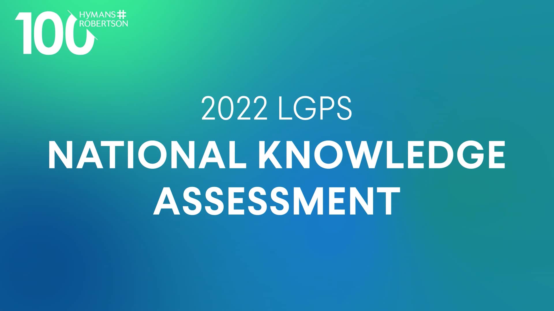 2022 LGPS National Knowledge Assessment on Vimeo