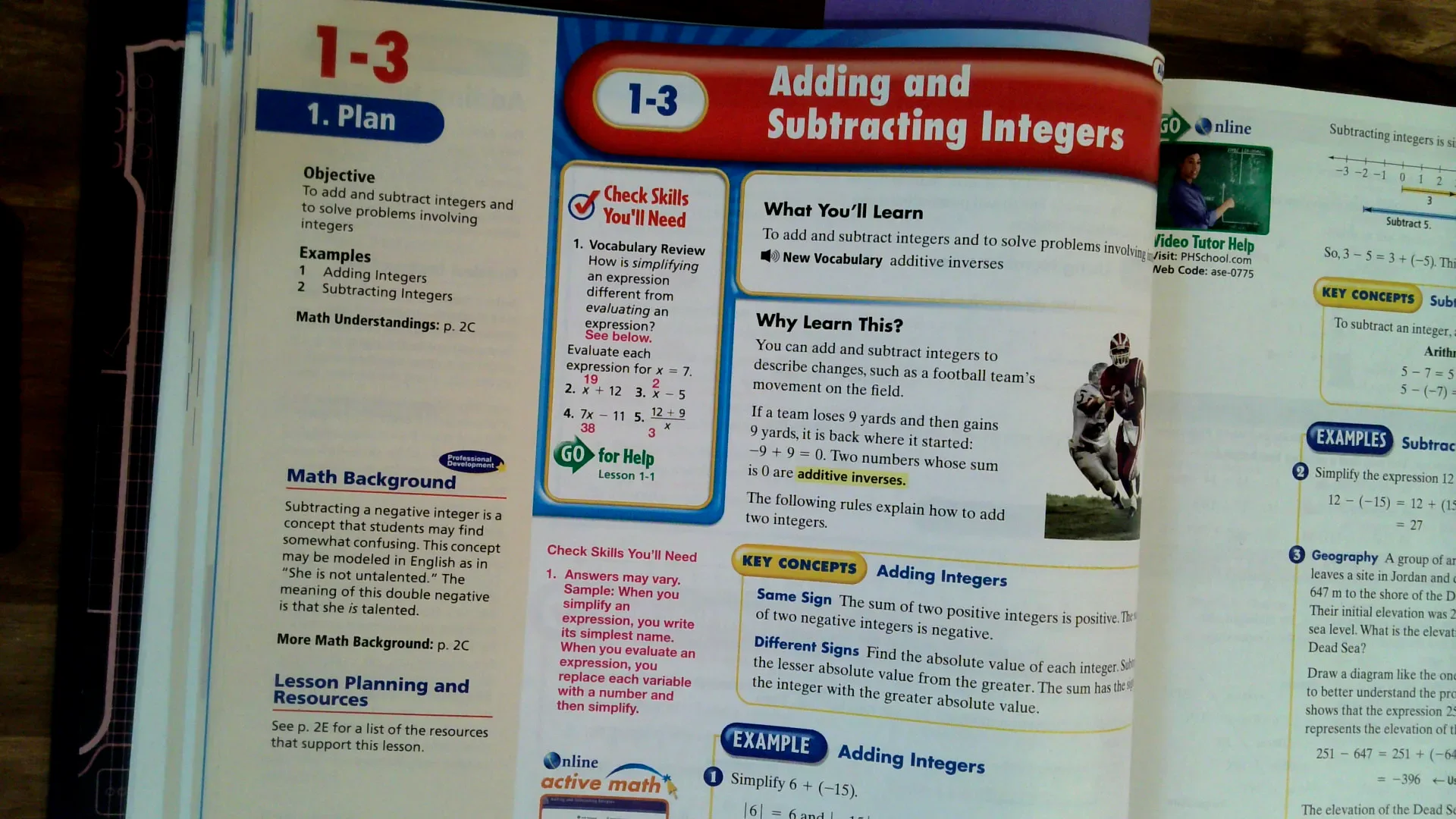 Lesson 9-Adding & Subtracting Real Numbers