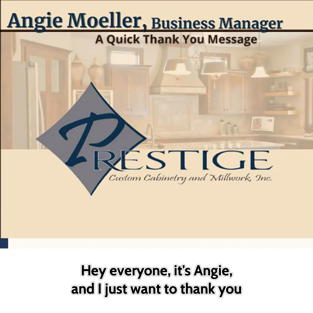 A Quick Thank You Message From Our Business Manager, Angie Moeller on Vimeo