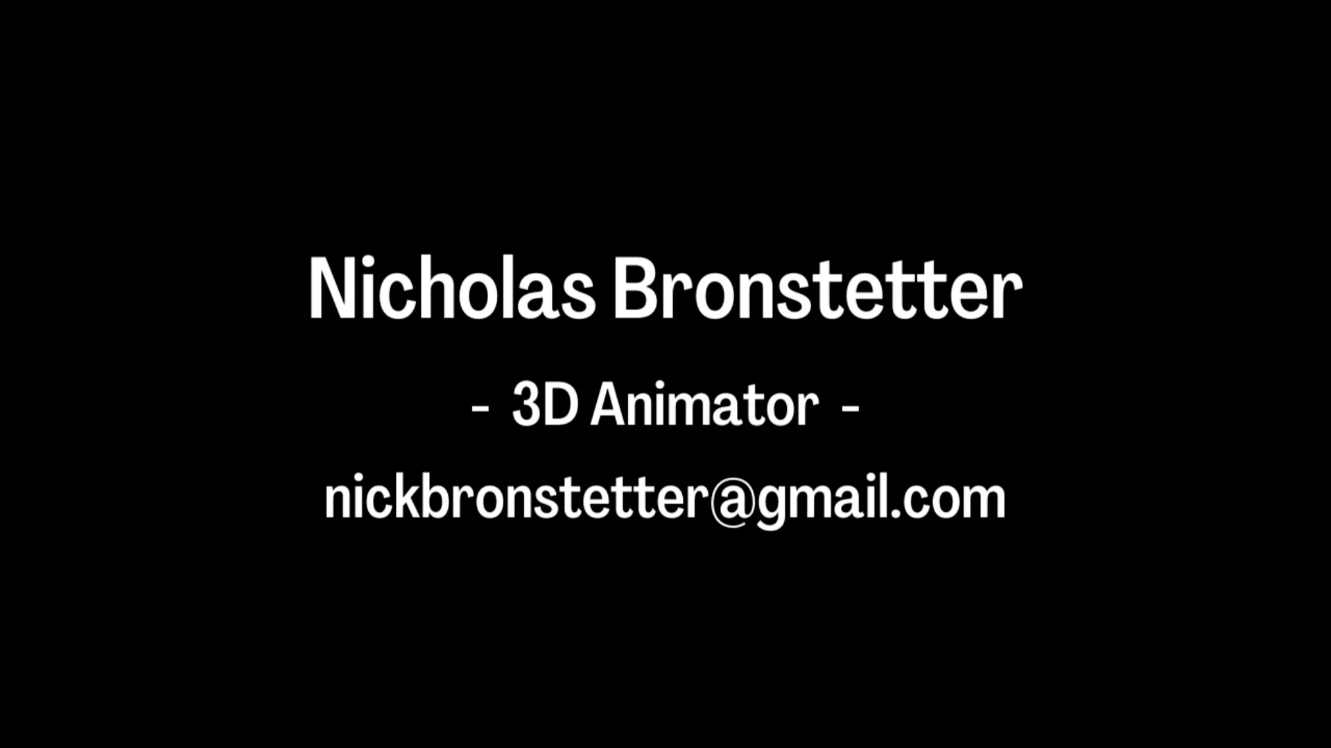 Nicholas Bronstetter - 3D Character Animator Demo Reel 2022 on Vimeo