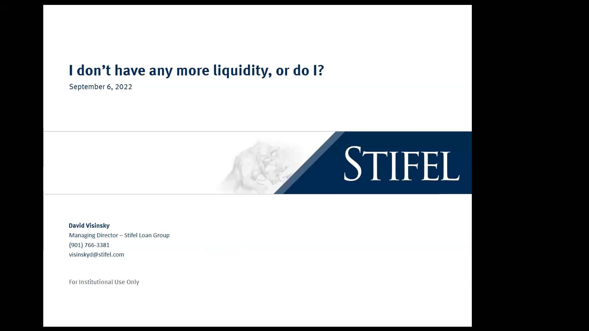 The Stifel Strategist - September 6, 2022 on Vimeo