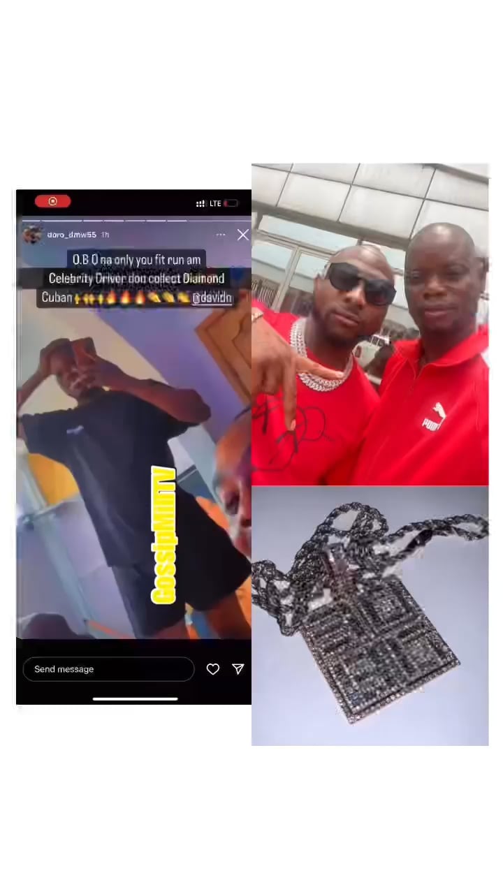 Baddest OBO!!! Davido Gifts his Car Driver a customized Diamond 30BG ...