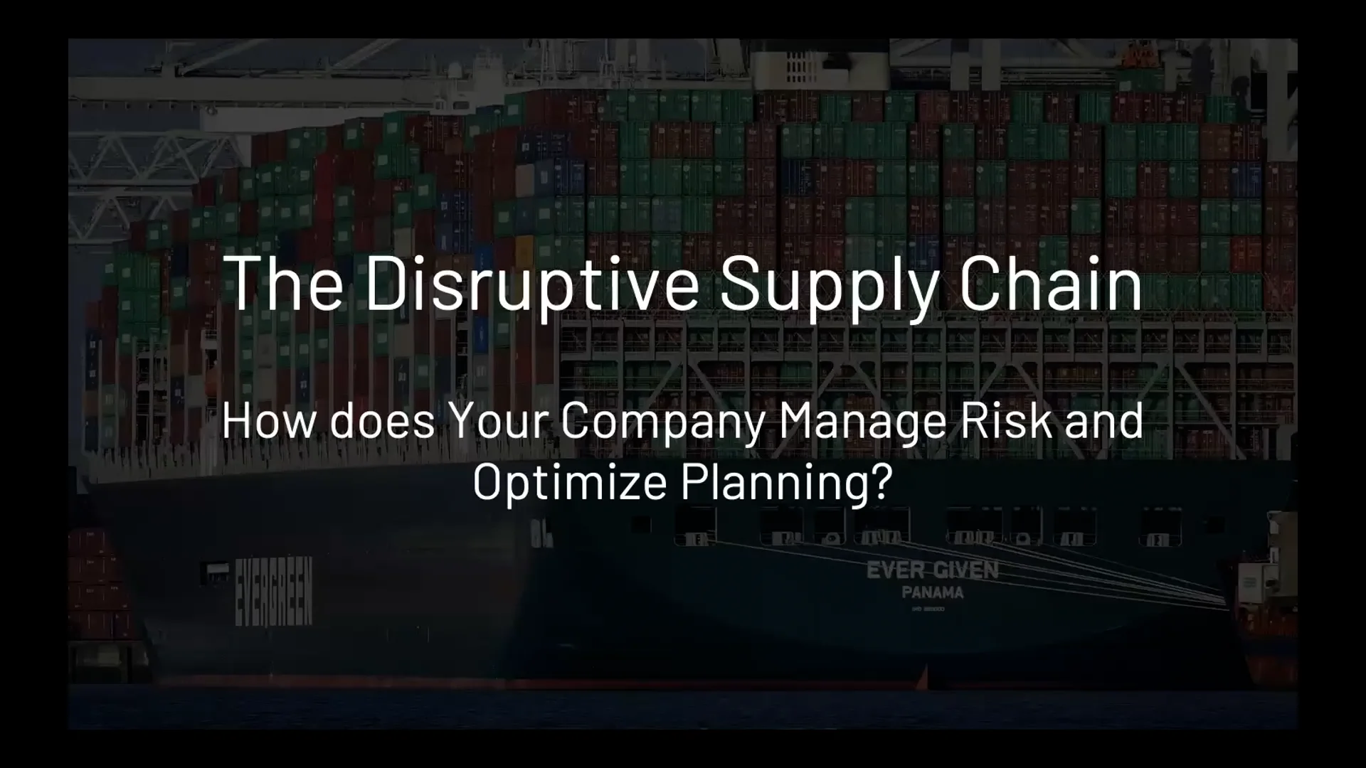 Webinar: How Does Your Company Manage Risk and Optimise Planning ...