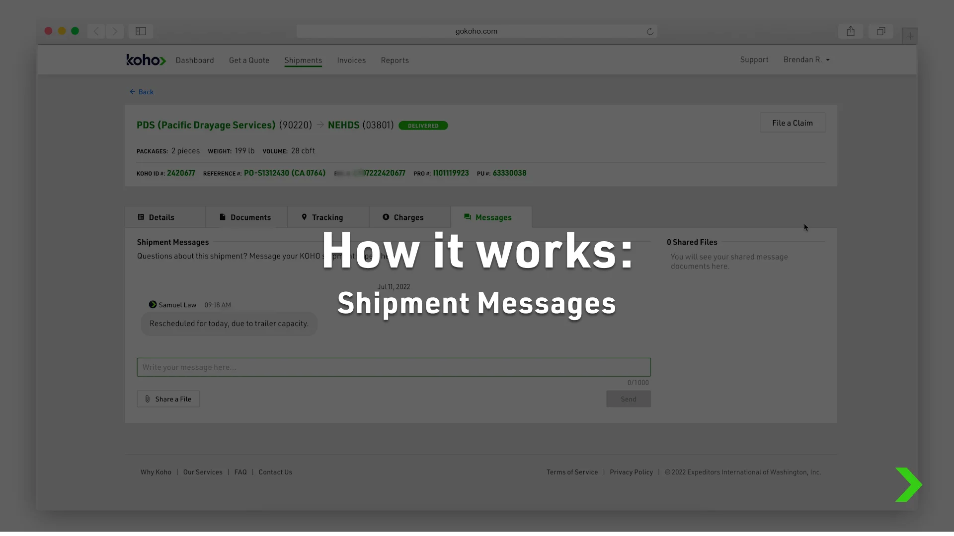 How it works: Shipment Messages on Vimeo